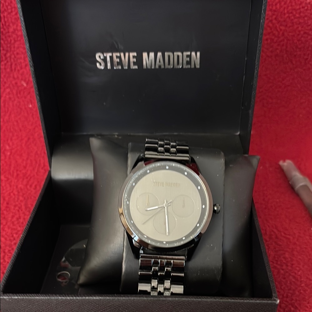 Steve Madden Black Watch For Men - Gem
